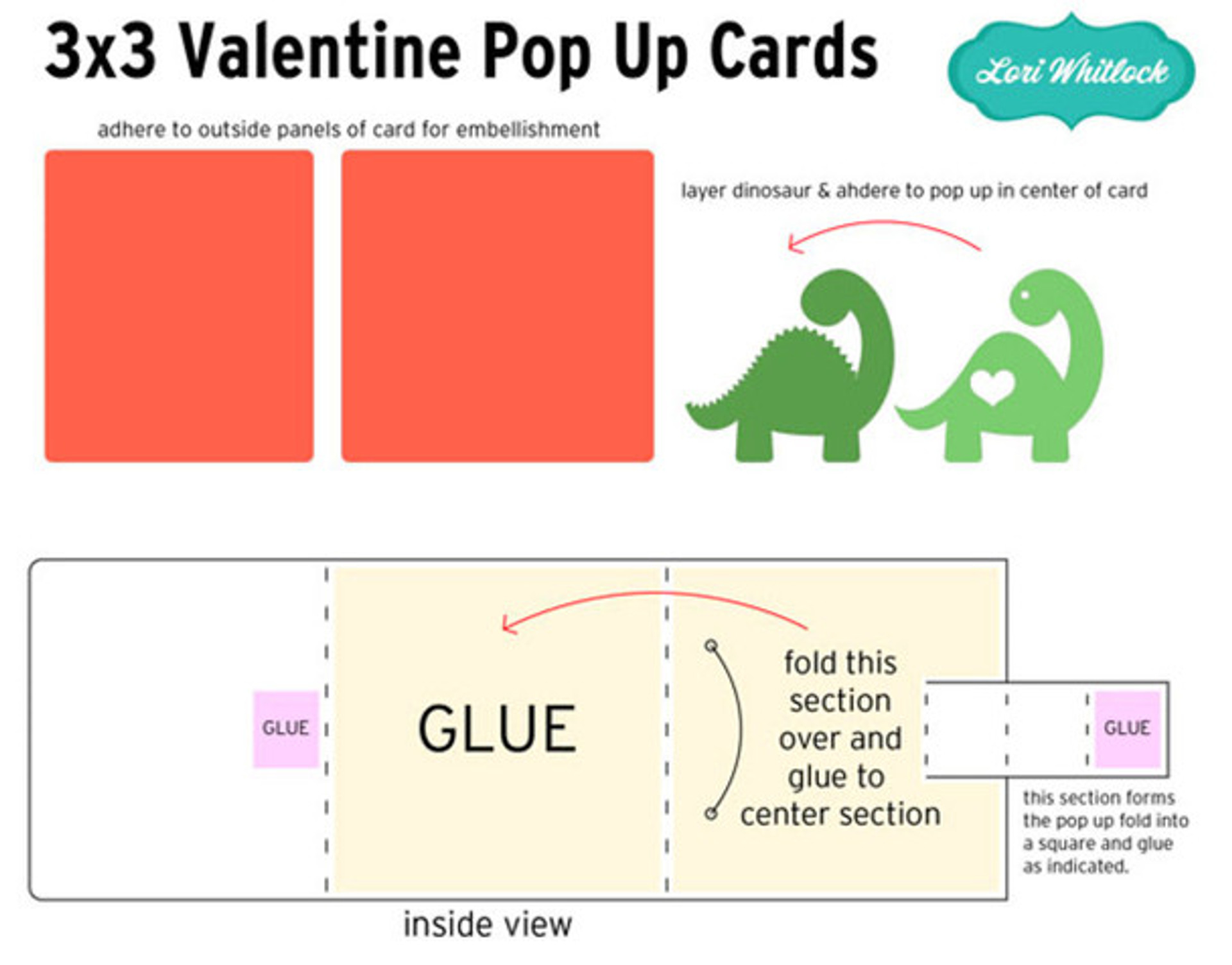 3x3 Valentine Pop Up Card Bundle 2 - Lori Whitlock's SVG Shop