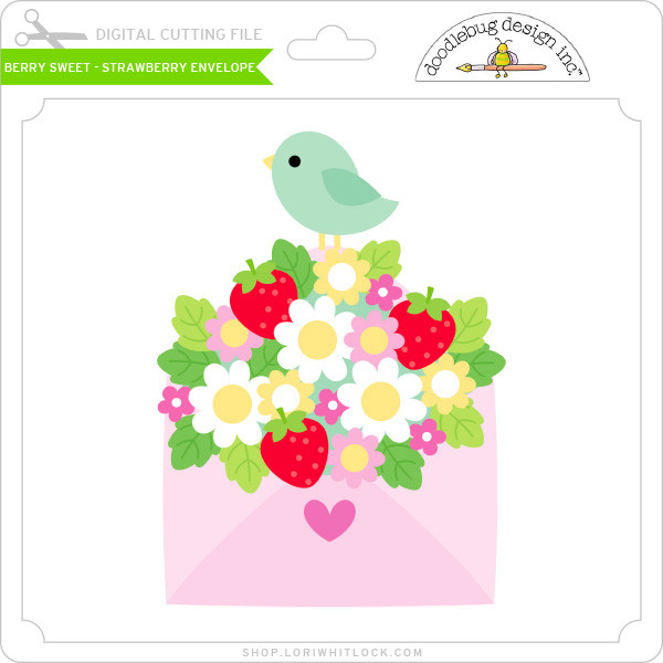 Berry Sweet - Strawberry Envelope - Lori Whitlock's SVG Shop