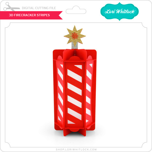 3D Firecracker Stripes - Lori Whitlock's SVG Shop