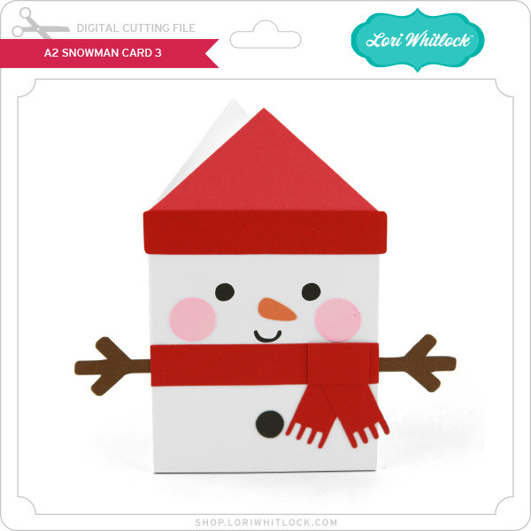 A2 Snowman Card 3 - Lori Whitlock's SVG Shop