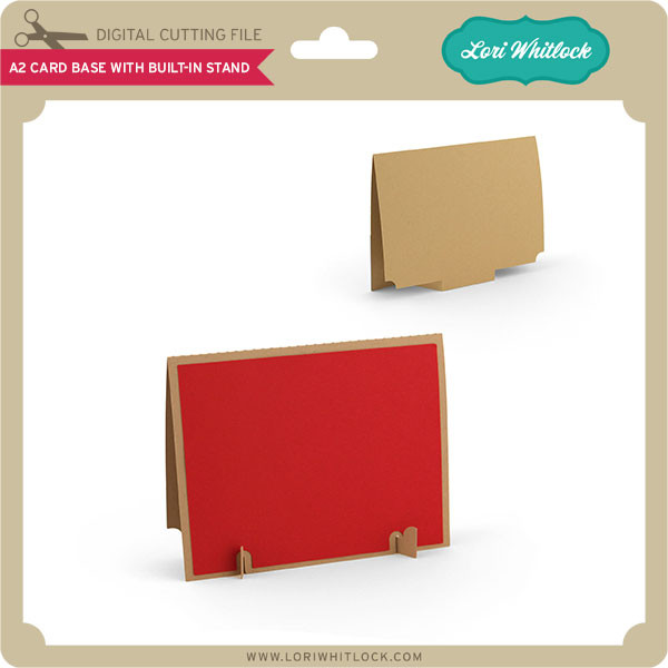 A2 Card Base with Built In Stand - Lori Whitlock's SVG Shop