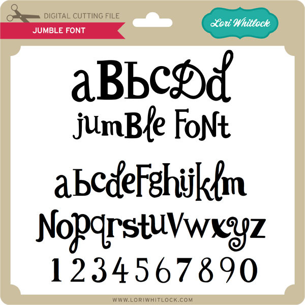 Jumble Font - Lori Whitlock's SVG Shop