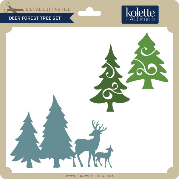 Birch Tree Deer Bird Set - Lori Whitlock's SVG Shop