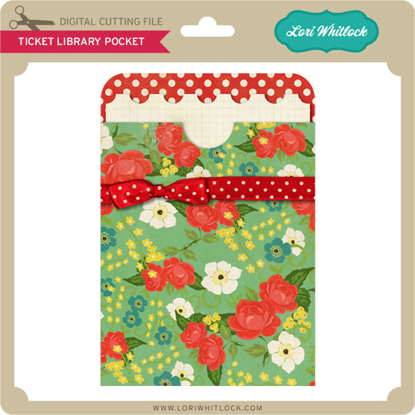 LIbrary Pocket Card Wedding - Lori Whitlock's SVG Shop