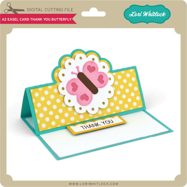 A2 Easel Card Butterfly - Lori Whitlock's SVG Shop