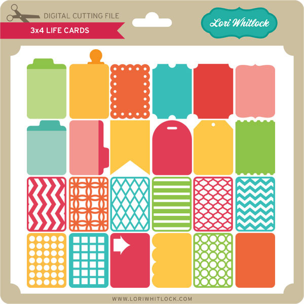 3x4 Card Box - Lori Whitlock's SVG Shop