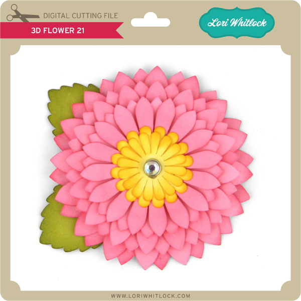 3D Flower 8 - Lori Whitlock's SVG Shop
