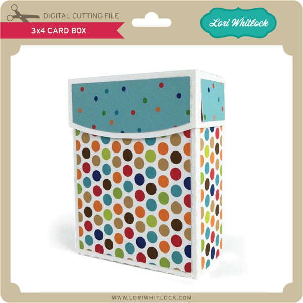 3x4 Card Box - Lori Whitlock's SVG Shop