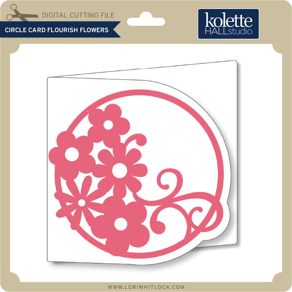 4x9 Flat Cards Flourish - Lori Whitlock's SVG Shop