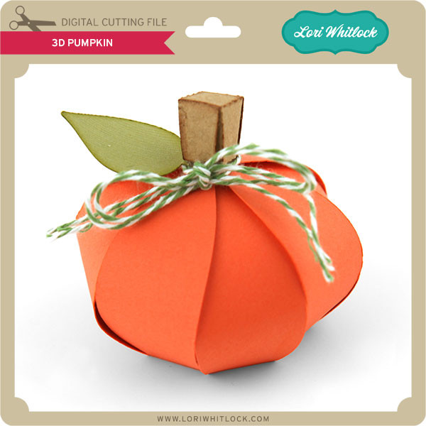 3D Small Pumpkin - Lori Whitlock's SVG Shop