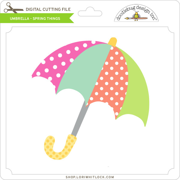 Umbrella - Spring Things - Lori Whitlock's SVG Shop
