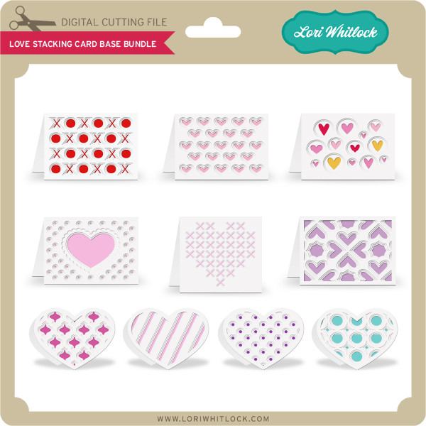 Cards & Layouts - Cards - Stacking Card Bases - Lori Whitlock's SVG Shop