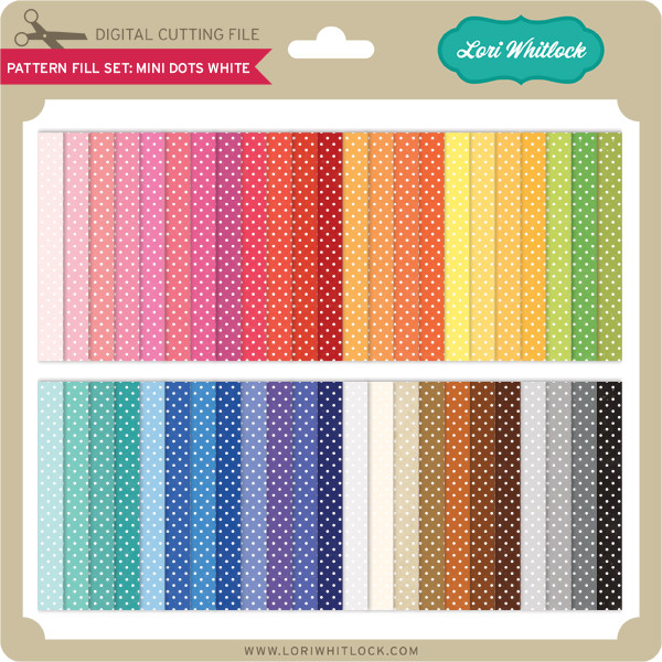 Pattern Fill Set Mini Dots White - Lori Whitlock's SVG Shop