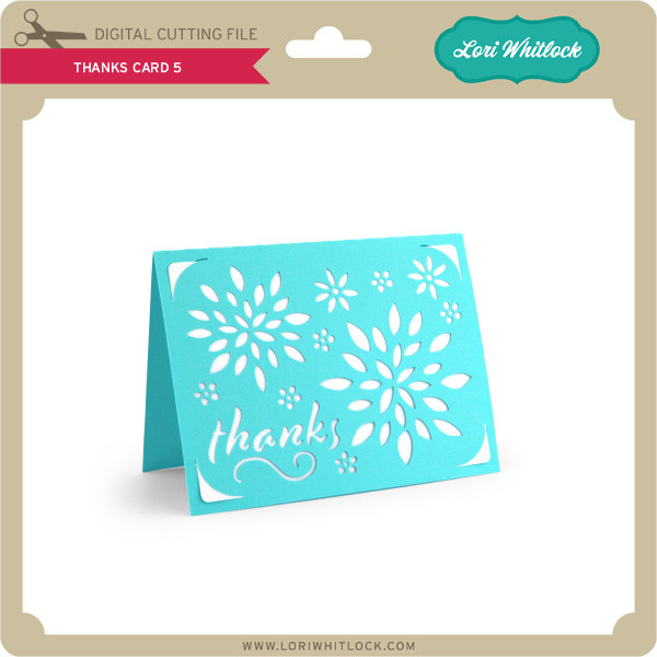 Thanks Split Design Card - Lori Whitlock's SVG Shop