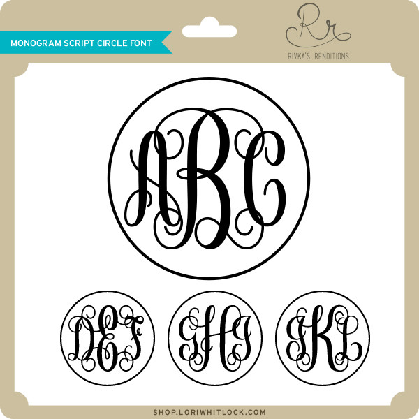 Split Monogram Script Font - Lori Whitlock's SVG Shop