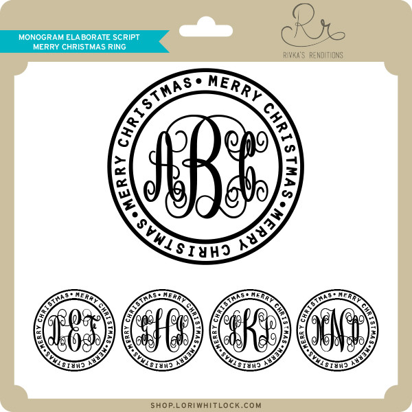 Monogram Elaborate Script Berry Vines - Lori Whitlock's SVG Shop