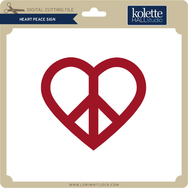 Heart Peace Sign - Lori Whitlock's SVG Shop
