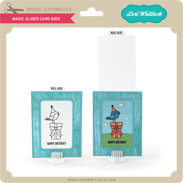 Slider Card Birds - Lori Whitlock's SVG Shop