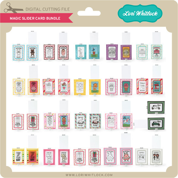 Magic Slider Card Reindeer - Lori Whitlock's SVG Shop