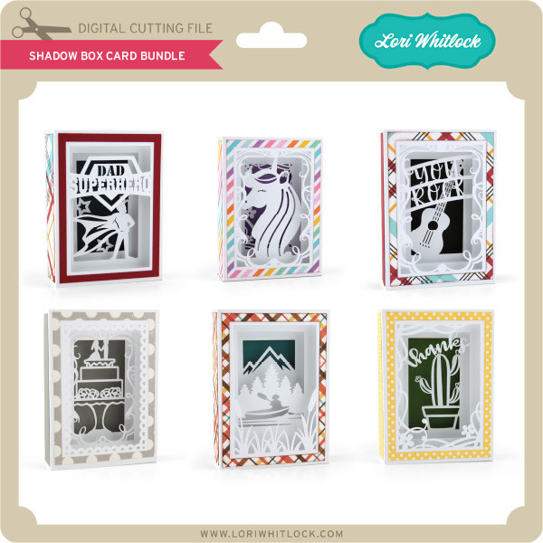 Shadow Box Card Birthday Bundle - Lori Whitlock's SVG Shop