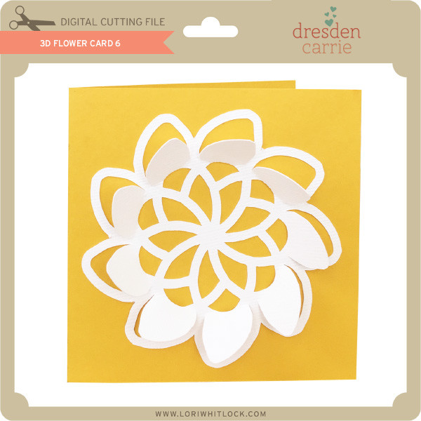 3D Flower Card 2 - Lori Whitlock's SVG Shop