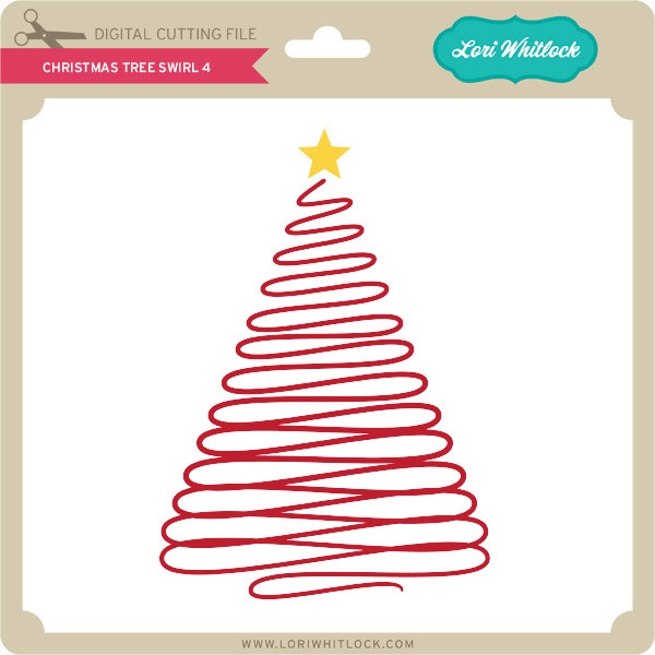 Swirl Christmas Tree - Lori Whitlock's SVG Shop