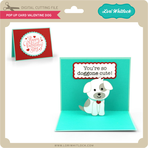Pop Up Card Dog - Lori Whitlock's SVG Shop