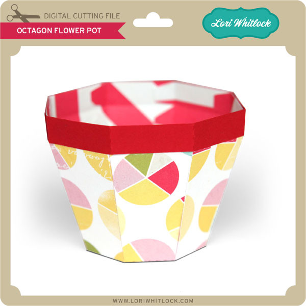 3D Flower Pot - Lori Whitlock's SVG Shop
