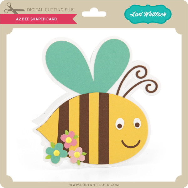 Shaped Card Bee - Lori Whitlock's SVG Shop