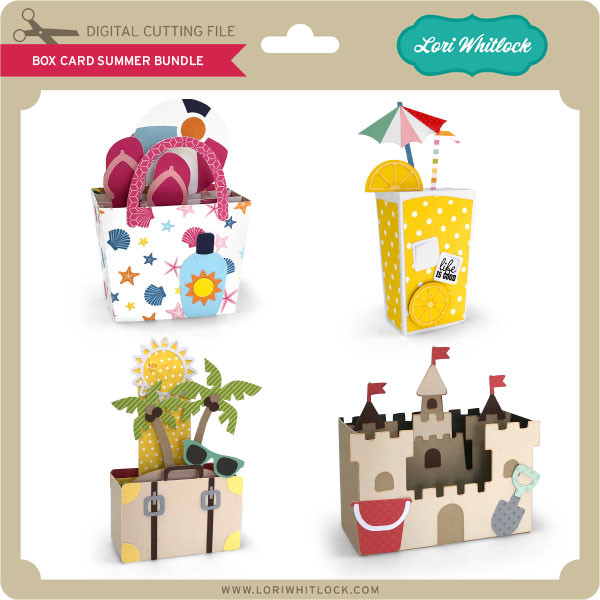 Box Card Summer Bundle 2 - Lori Whitlock's SVG Shop