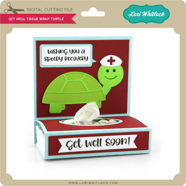 Get Well Card Tissue Box - Lori Whitlock's SVG Shop