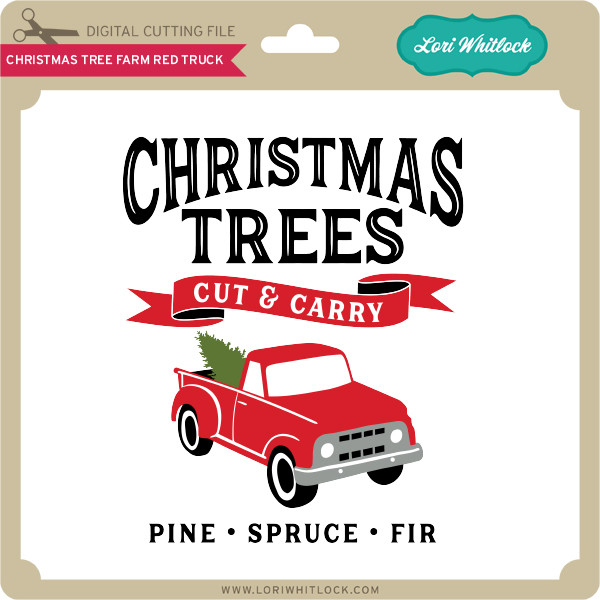 Christmas Red Truck Stickers - Lori Whitlock's SVG Shop