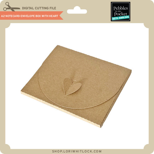 A2 Card Box with Rounded Notch - Lori Whitlock's SVG Shop