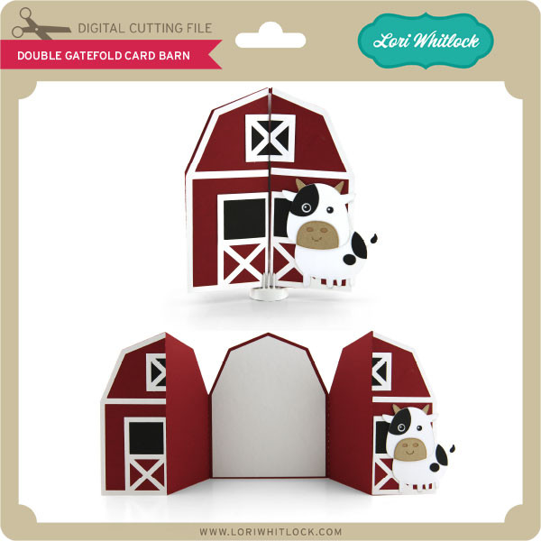 Box Card Wide Barn - Lori Whitlock's SVG Shop