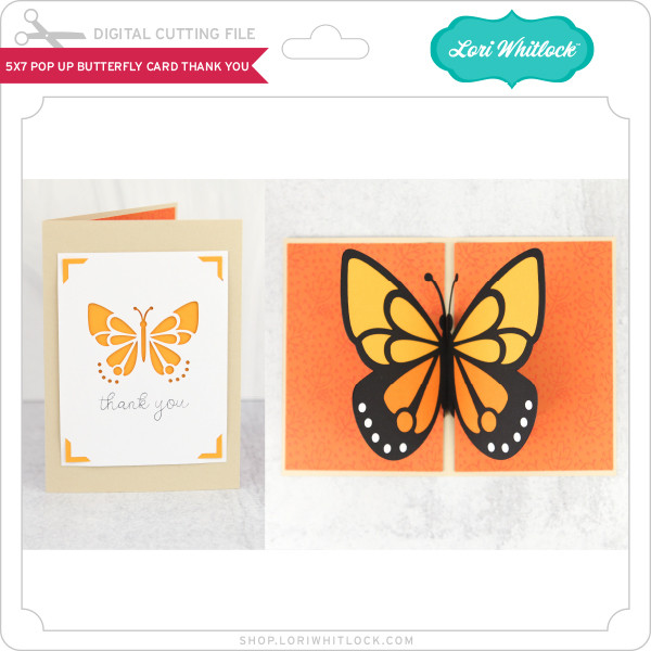 A2 Pop Up Box Card Thank You - Lori Whitlock's SVG Shop