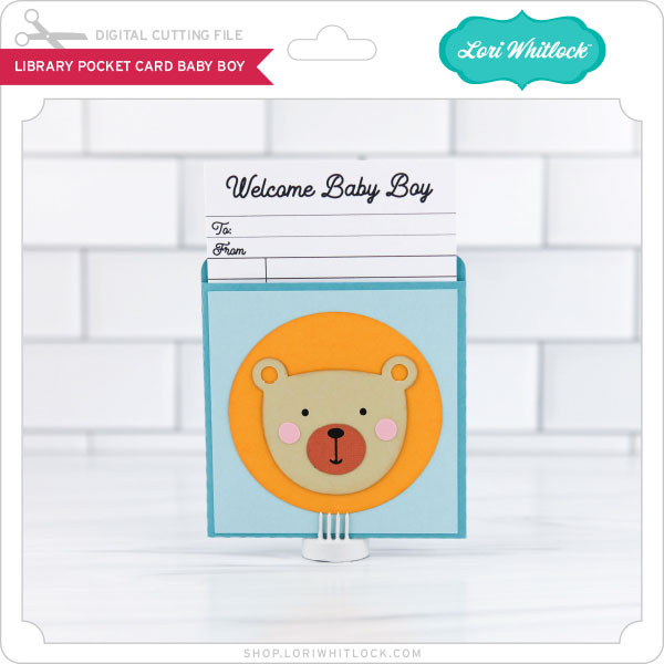 LIbrary Pocket Card Baby Girl - Lori Whitlock's SVG Shop