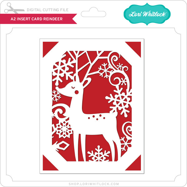 A2 Reindeer Envelope - Lori Whitlock's SVG Shop