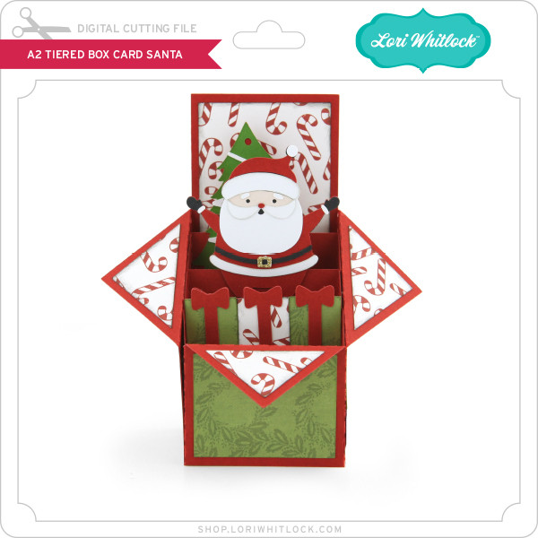 A2 Christmas Santa Box Card - Lori Whitlock's SVG Shop