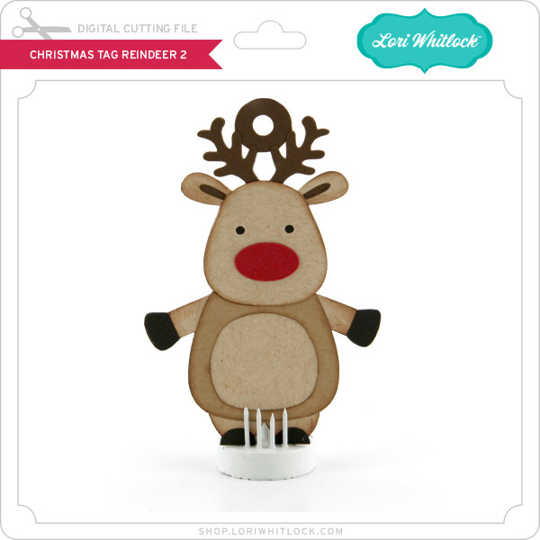 Christmas Tag Reindeer - Lori Whitlock's SVG Shop