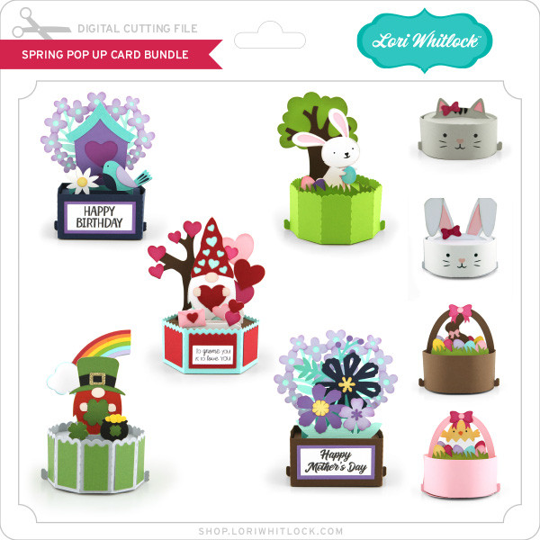 Spring Pop Up Card Bundle - Lori Whitlock's SVG Shop