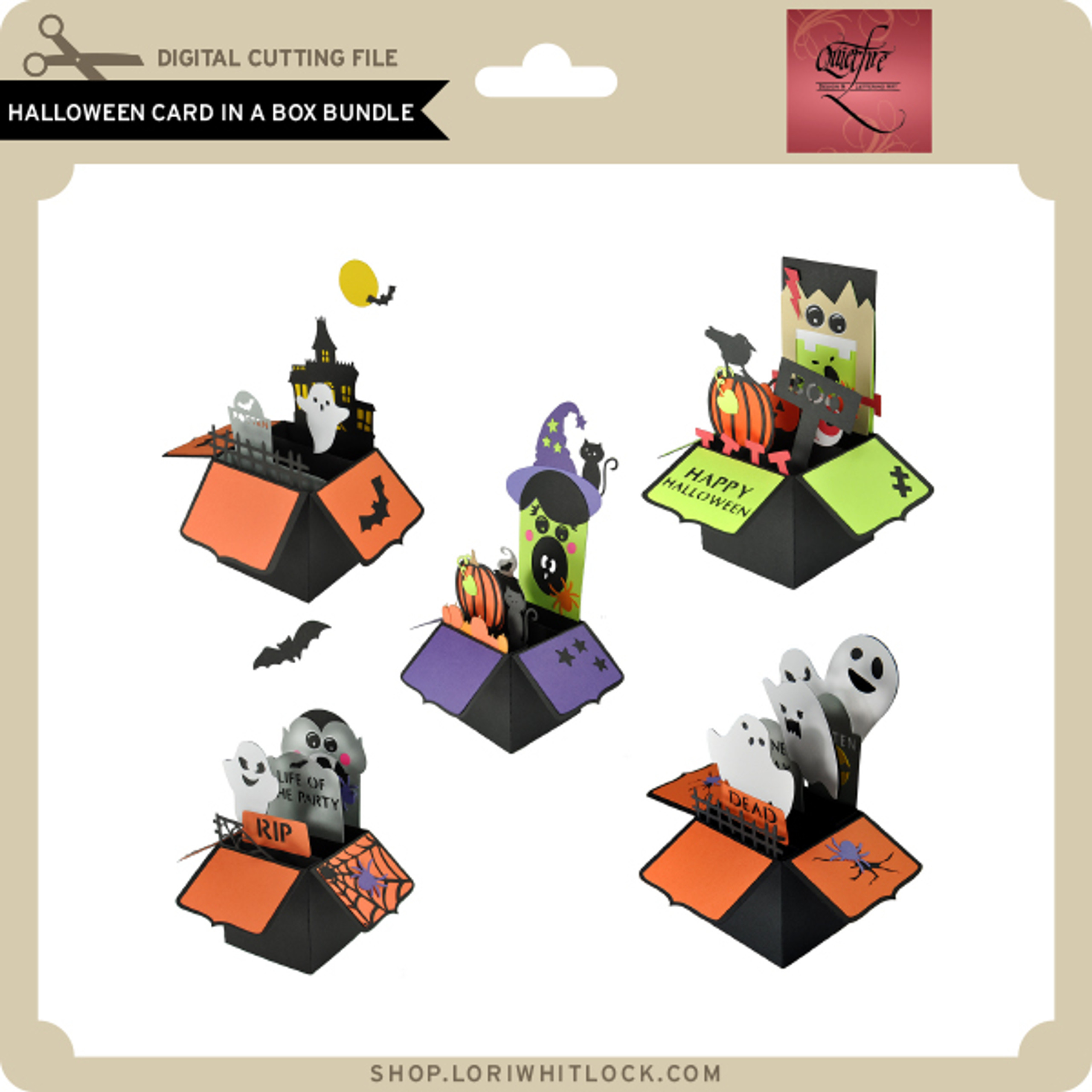 Box Card Envelope Fall Halloween Bundle - Lori Whitlock's SVG Shop