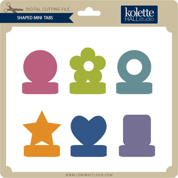 Shaped Mini Tabs - Lori Whitlock's SVG Shop