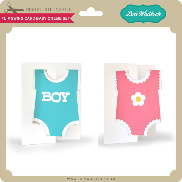 Flip Swing Card Baby Onesie Set - Lori Whitlock's SVG Shop