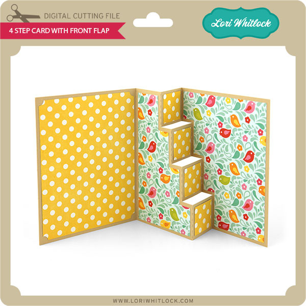 4 Step Card with Front Flap - Lori Whitlock's SVG Shop