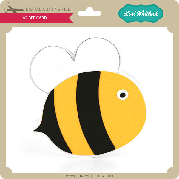 Shaped Card Bee - Lori Whitlock's SVG Shop