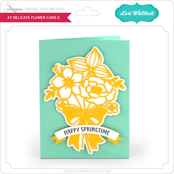 A7 Flower Card 2 - Lori Whitlock's SVG Shop