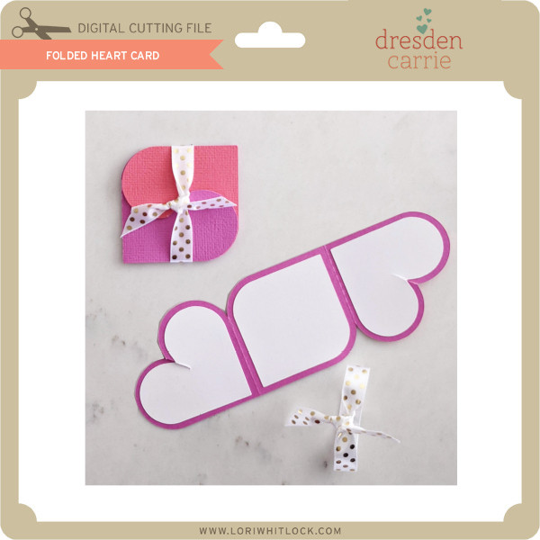 3D Heart Card - Lori Whitlock's SVG Shop