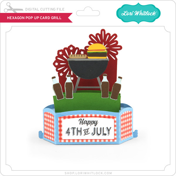 Hexagon Pop Up Card Grill - Lori Whitlock's SVG Shop