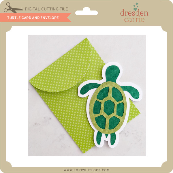 Turtle Card and Envelope - Lori Whitlock's SVG Shop