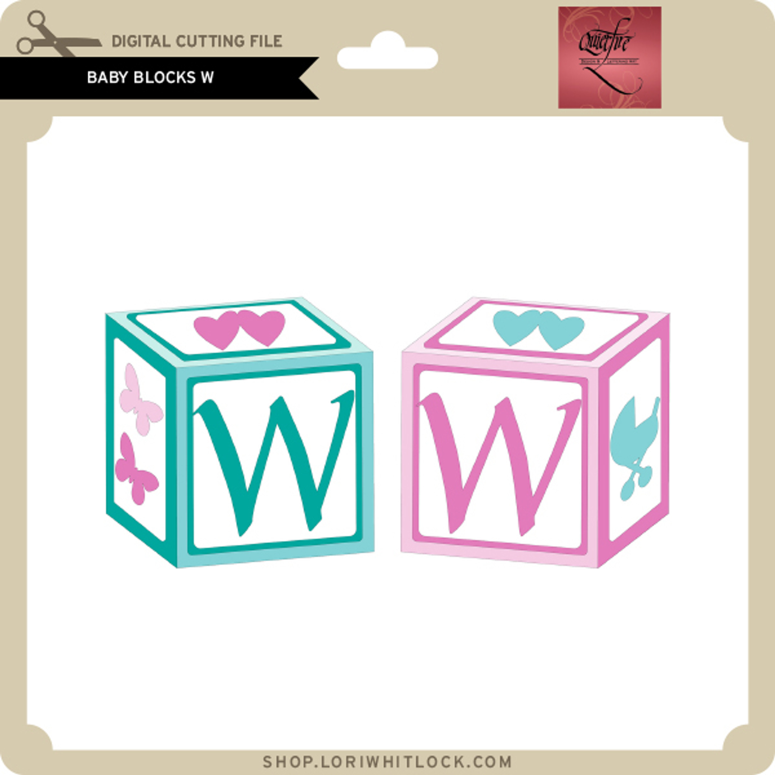 Baby Blocks W - Lori Whitlock's SVG Shop